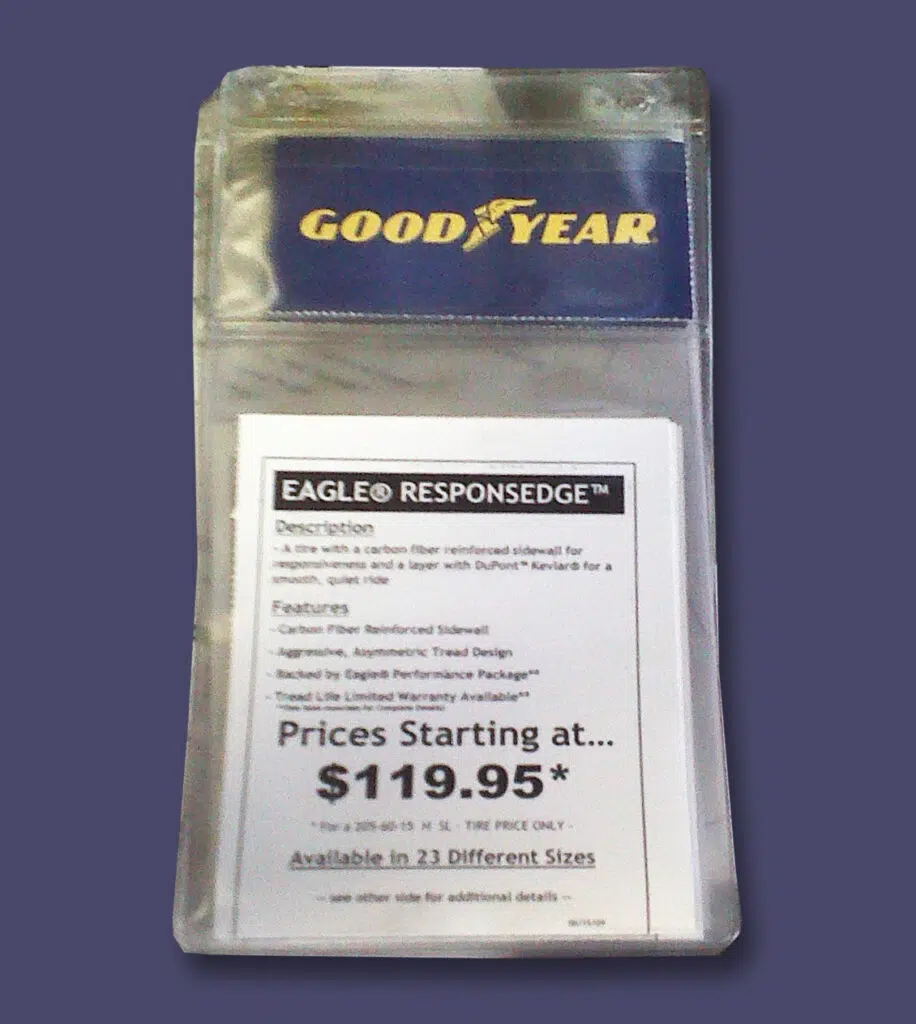 Vinyl Envelopes/Ticket Holders | BAW Plastics Inc. | Custom Retail Displays